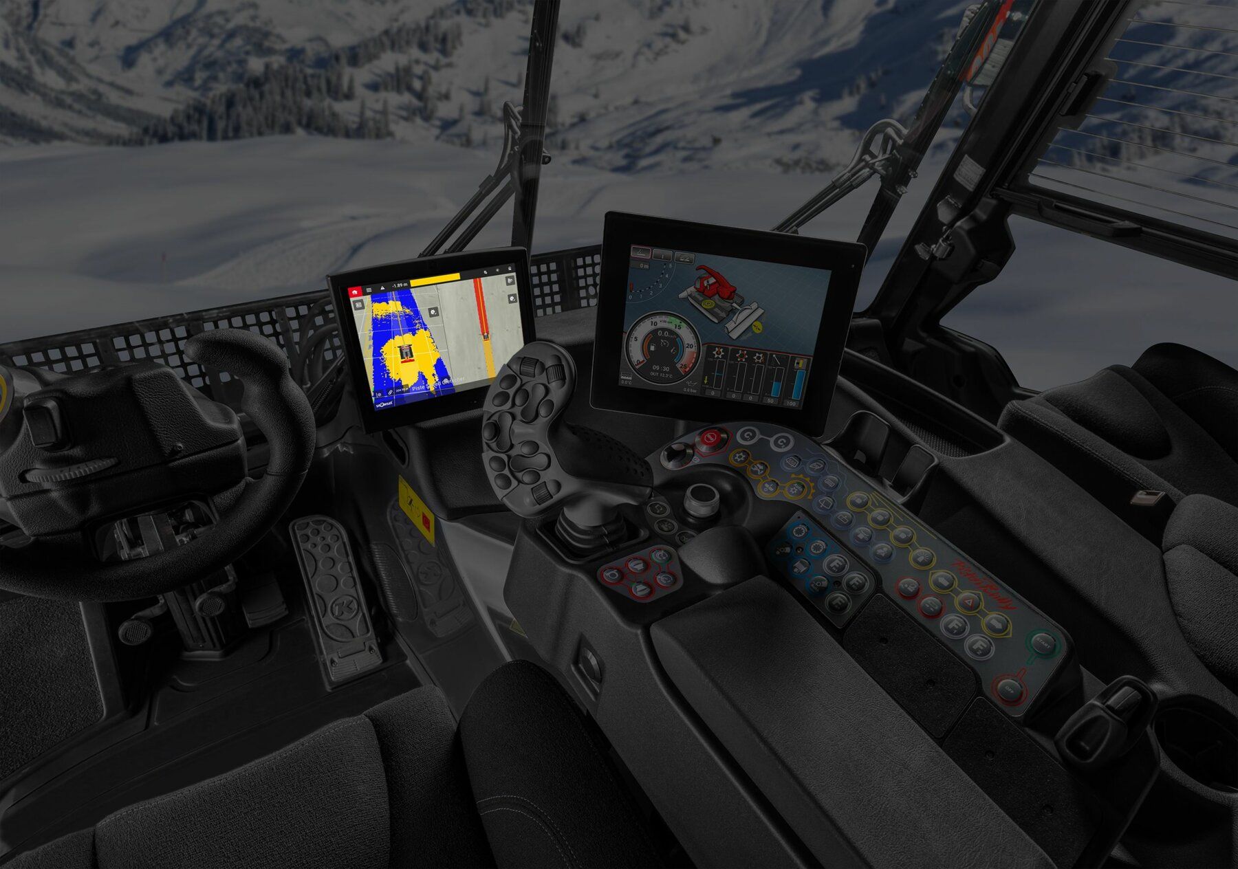 SnowSat iX im Pistenfahrzeug - SnowSat